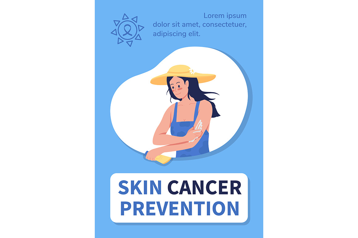 Skin cancer prevention poster, a Flyer Template by The img