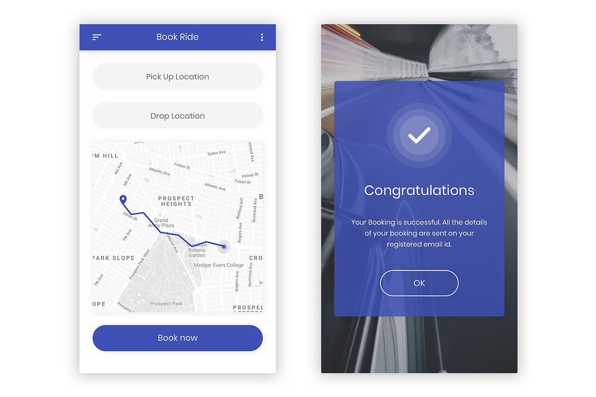 Taxi & Cab Booking UI Kit (Sketch), an UI Kit Template by themelove