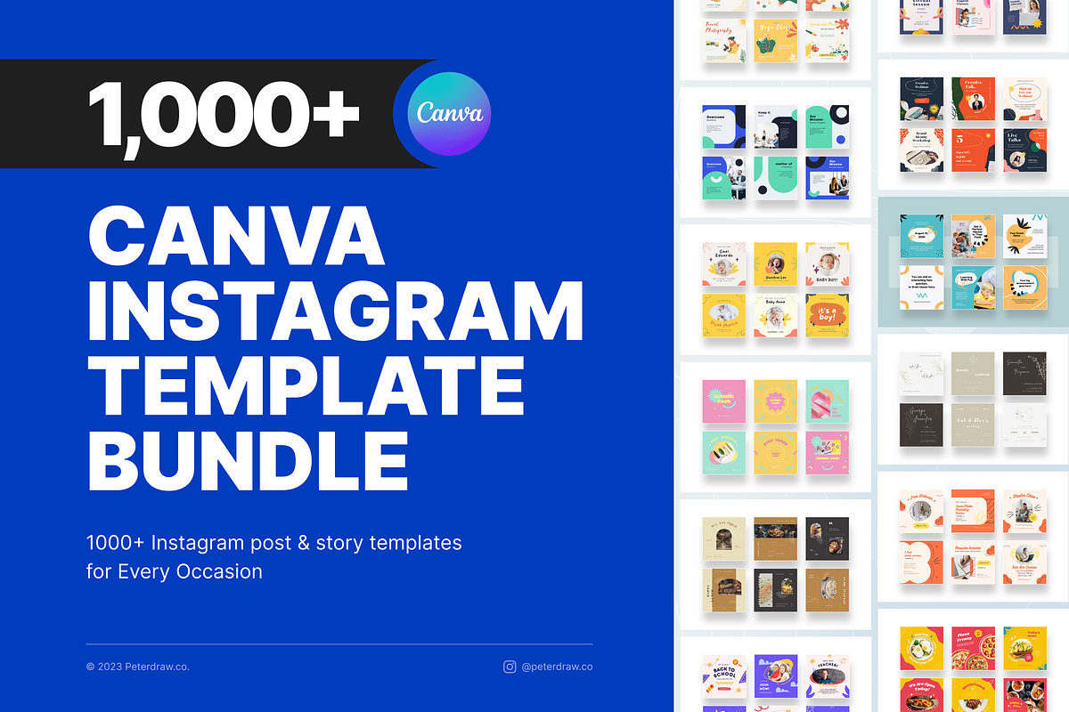 1000+ Canva Instagram Template, a Social Media Template by peterdraw