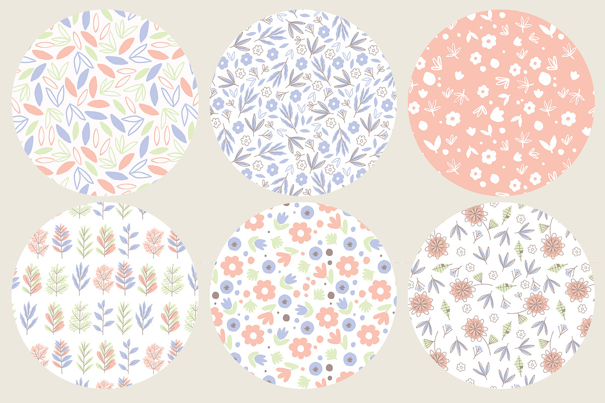 Abstract Spring Floral Pattern, a Pattern Graphic by byherline ...