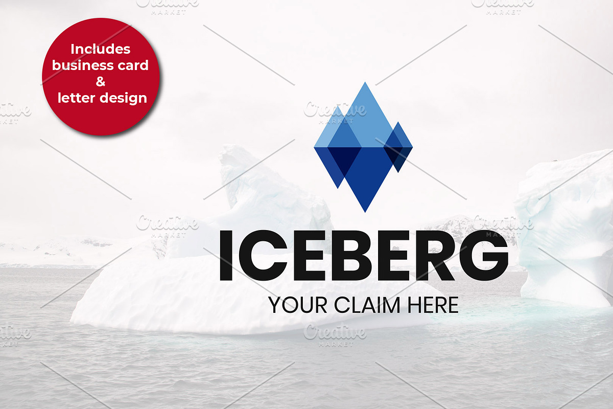 Iceberg logo, a Branding & Logo Template by Luis Quesada Design