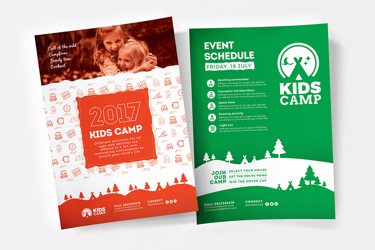 Kids Camp Templates Pack, a Flyer Template by BrandPacks | Creative Market