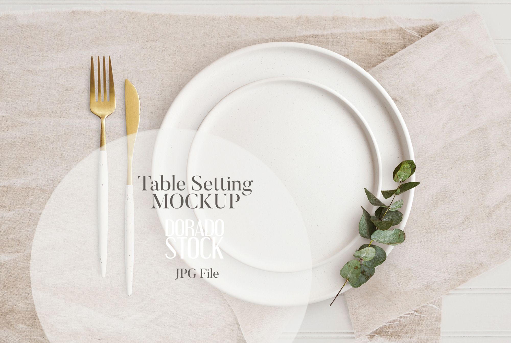Table setting mockup, a Print Template by Dorado Stock