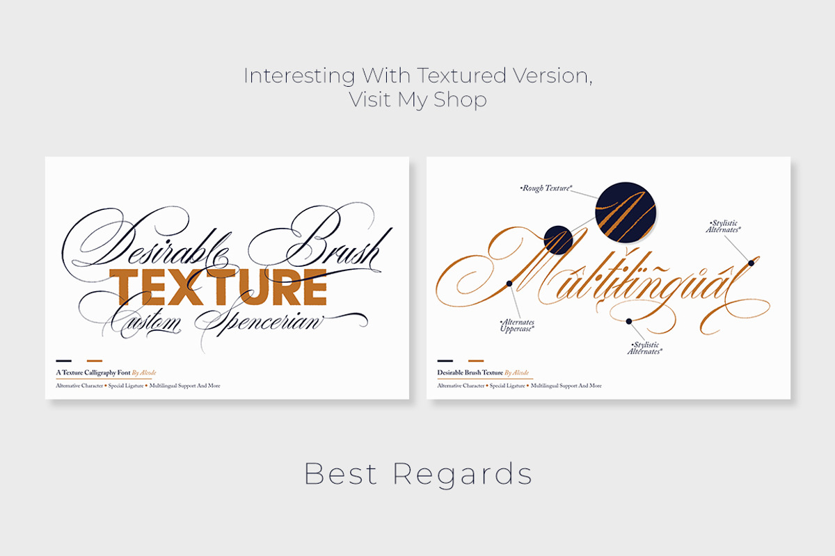 Desirable Calligraphy, a Script Font by Alcode