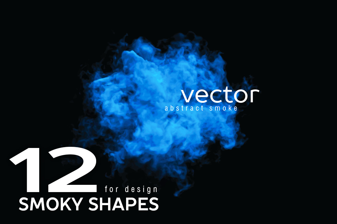 Vector smoky shapes, an Illustration by Julvil