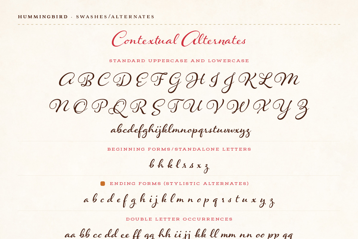 Hummingbird - Bold, a Script Font by Laura Worthington