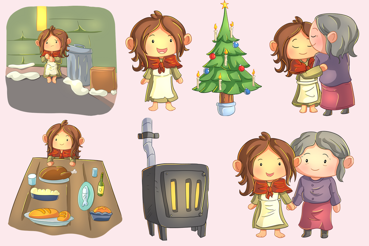 Little Matchstick Girl Clip Art, an Education Illustration by Keepin ...