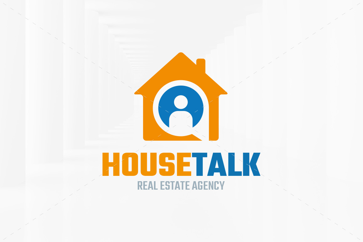 House Talk Logo Template, a Branding & Logo Template by LOGOMAGINE