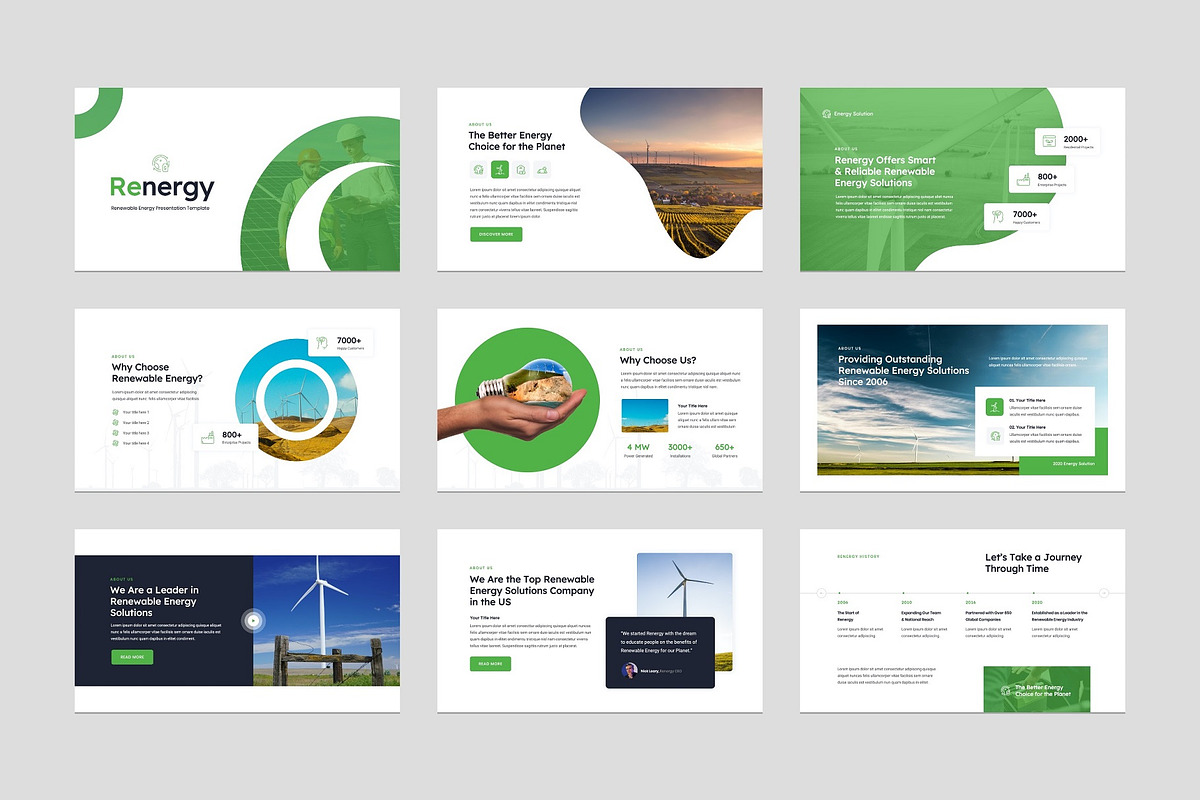 Renewable Energy Powerpoint Template, a Presentation Template by Flat Icons