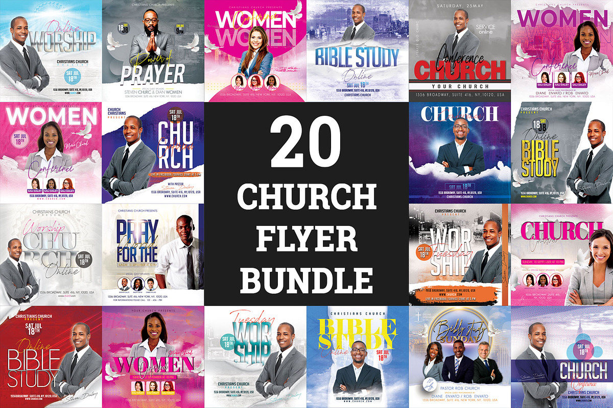 Church Flyer Bundle, a Flyer Template by Artolus