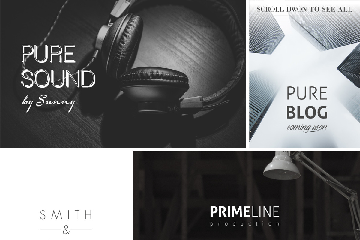 100 Typography Logos + 100 Frames, a Branding & Logo Template by AgataCreate | Creative Market