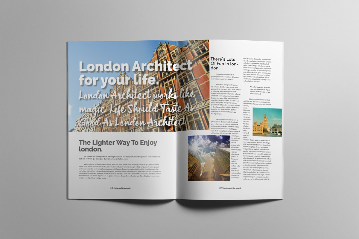 Travel Magazine Layout, a Magazine Template by Swayang