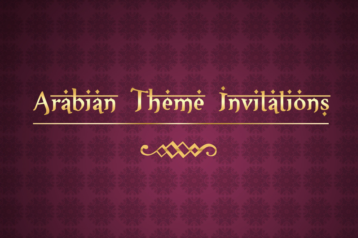 Arabian Theme Invitations, an Invitation Template by onodesigns