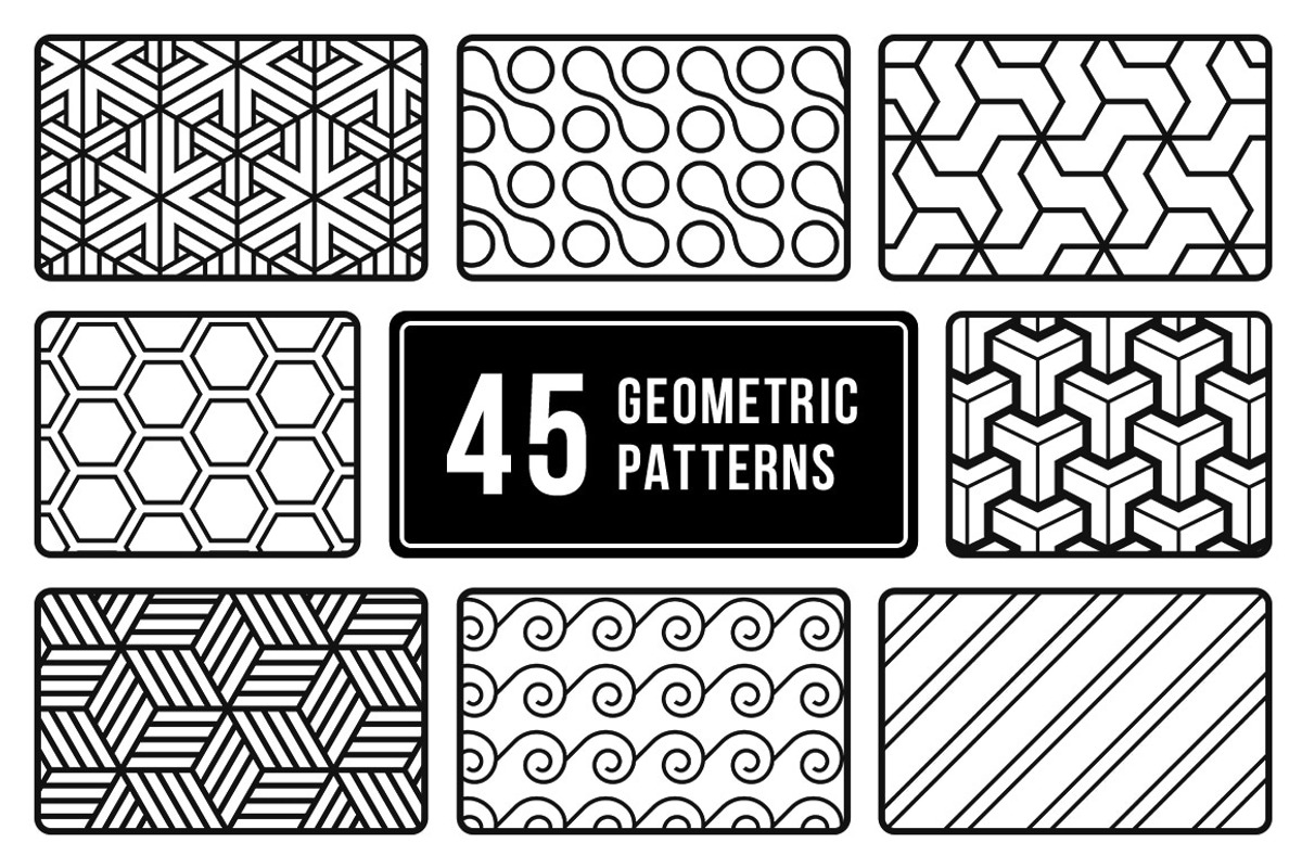 Minimal Geometric Patterns, a Pattern Graphic by Moshpit Studio