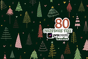 Procreate Christmas tree brushes, a Brush Add-On by PDknyStudio