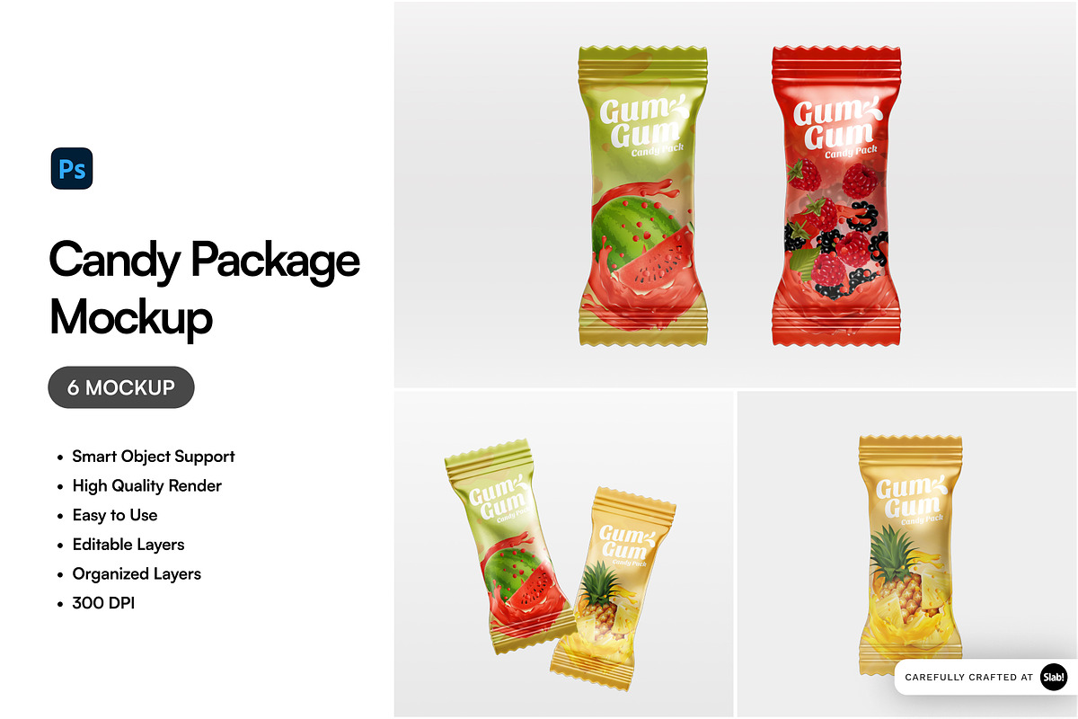 Candy Package Mockup, a Packaging Mockup by SLAB! Design