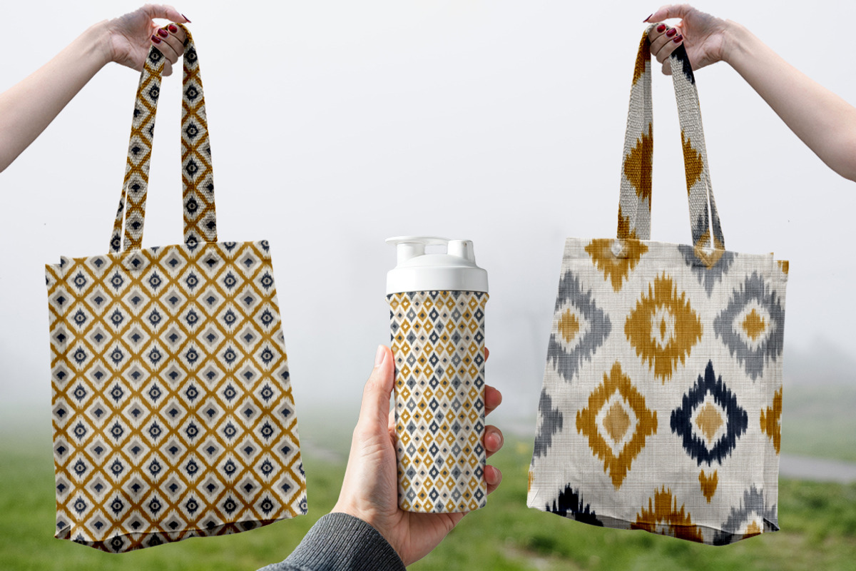 Muted Ikat Geometric Patterns, a Pattern Graphic by one-touch