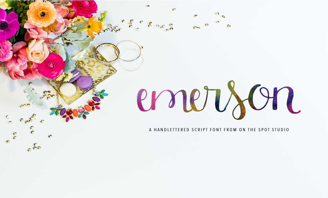 Emerson, a Script Font by OnTheSpotStudio