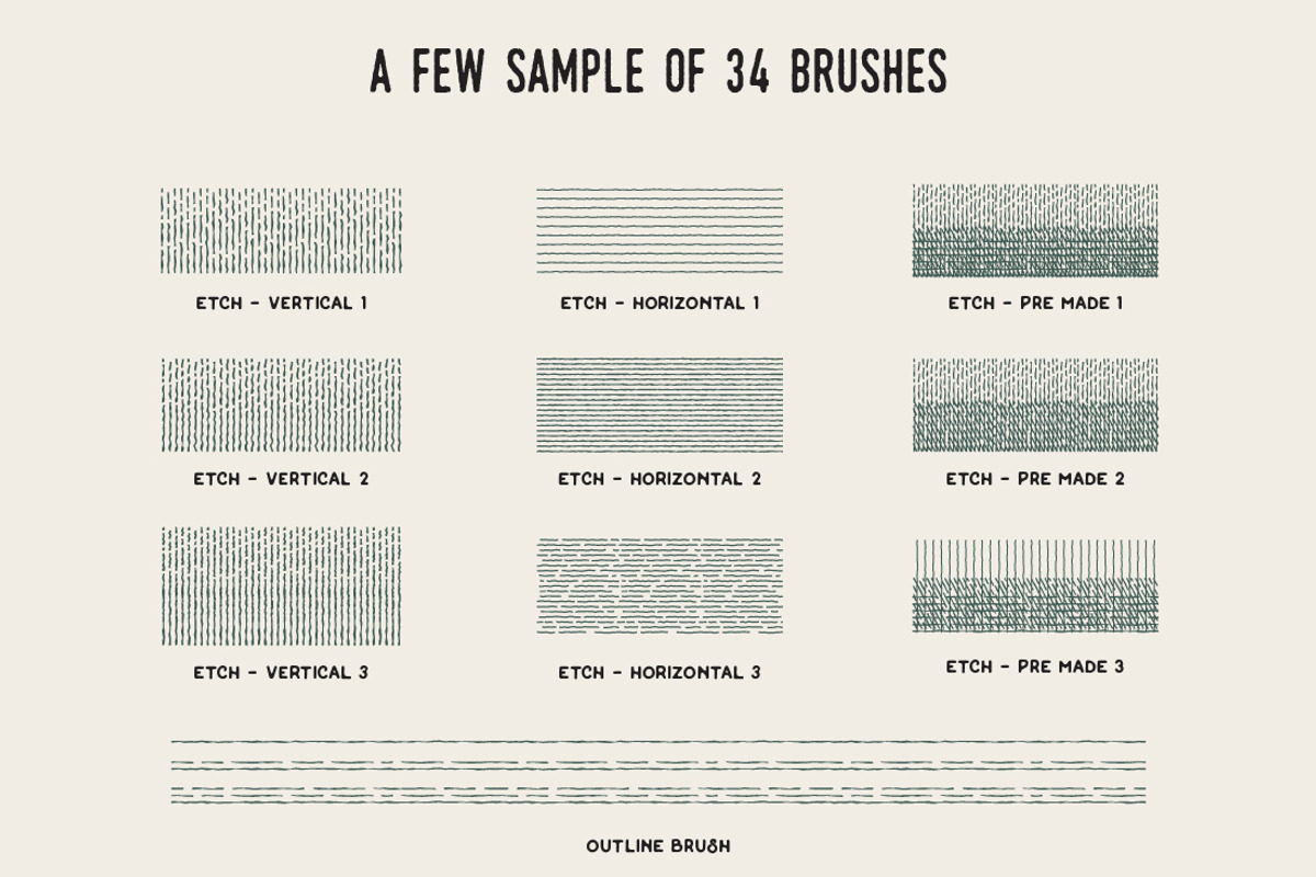 Modern Vintage Cross Hatch Brush, a Brush Add-On by MuSan