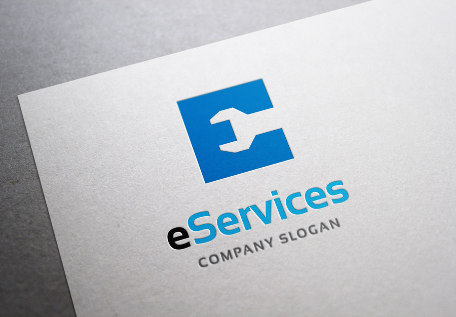 E Services Logo, a Branding & Logo Template by Vectorwins Premium Shop