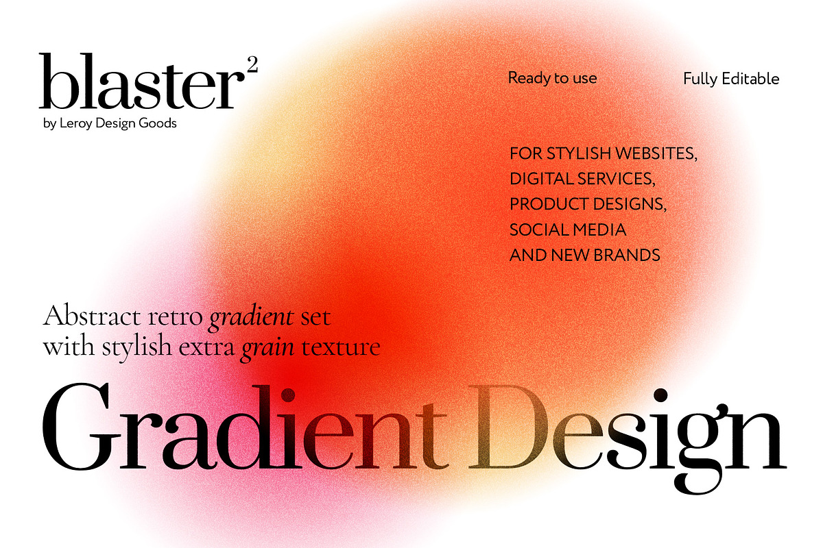 BLASTER Retro Gradient Textures, a Texture Graphic by LEROY Design