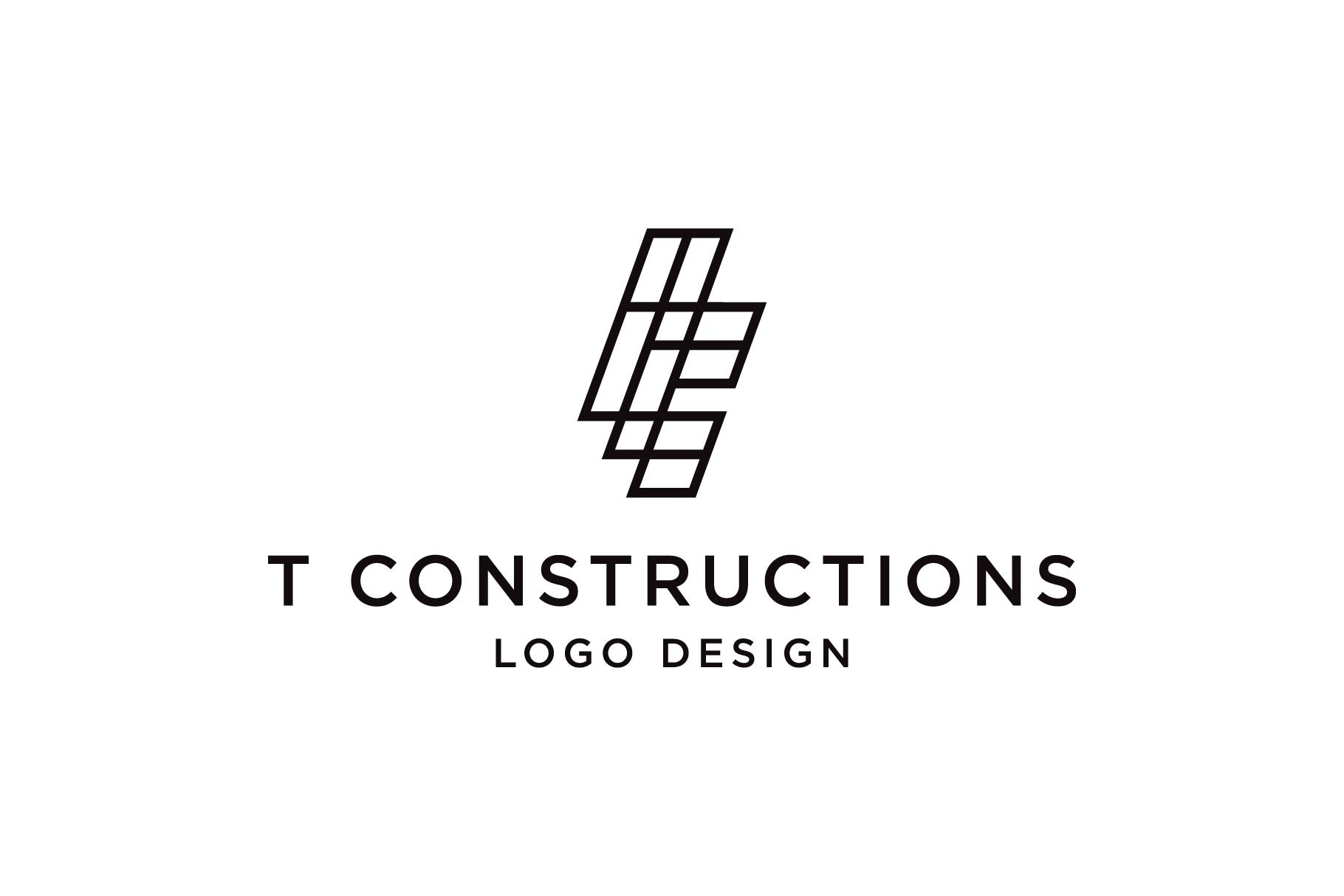 T Construction Logo Design | Branding & Logo Templates ~ Creative Market
