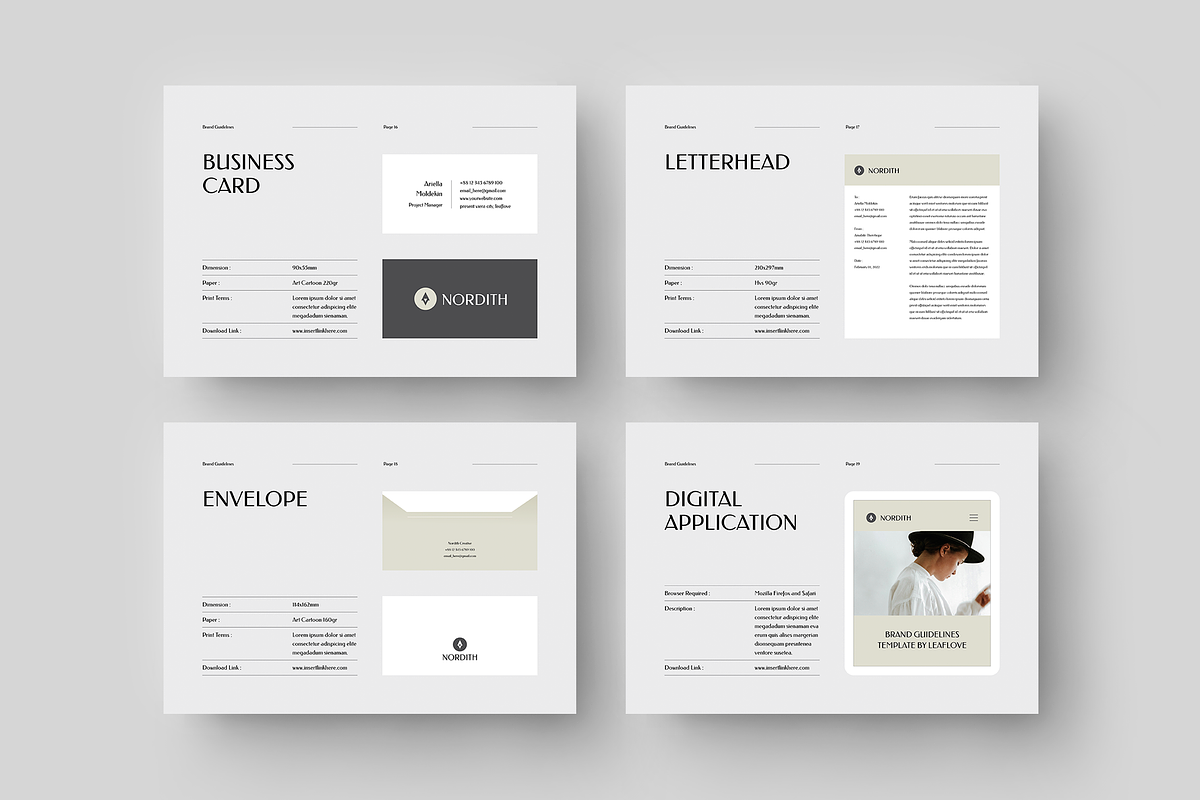 Brand Guidelines | MS Word & Indd, a Brochure Template by Leaflove