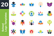 20 Logo School Template Bundle, a Branding & Logo Template by ...