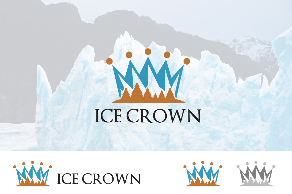 Iceberg Mountain Royal Crown Logo, a Branding & Logo Template by ...