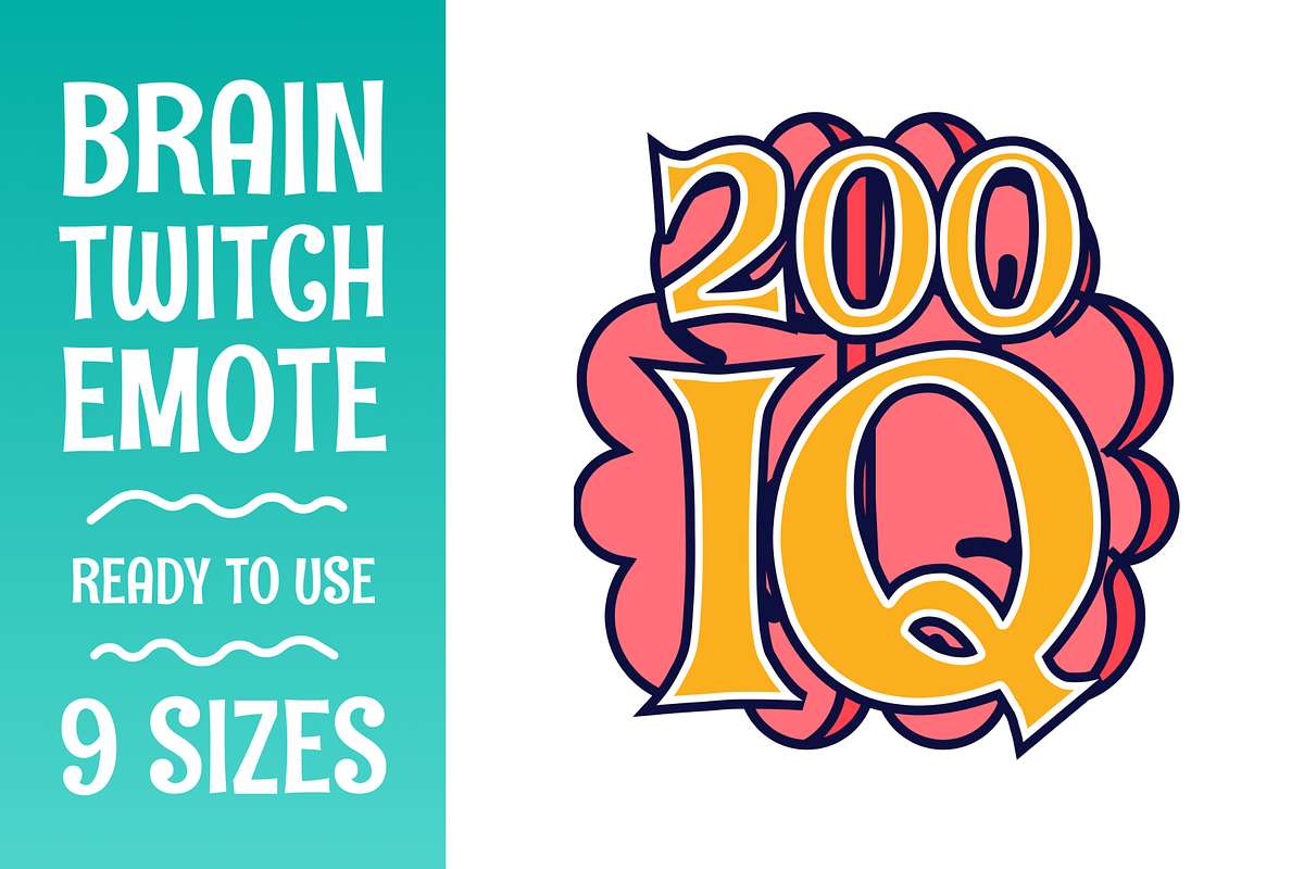 Brain emote for your twitch channel | Creative Market