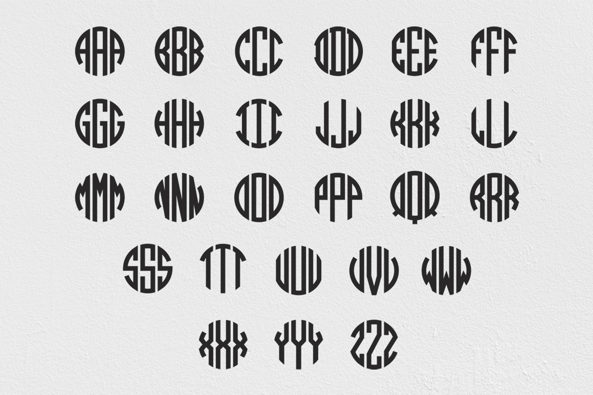 Circle Monogram Font Kit, a Font by Medialoot