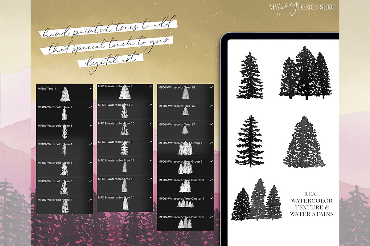 Procreate Landscape Watercolor Set