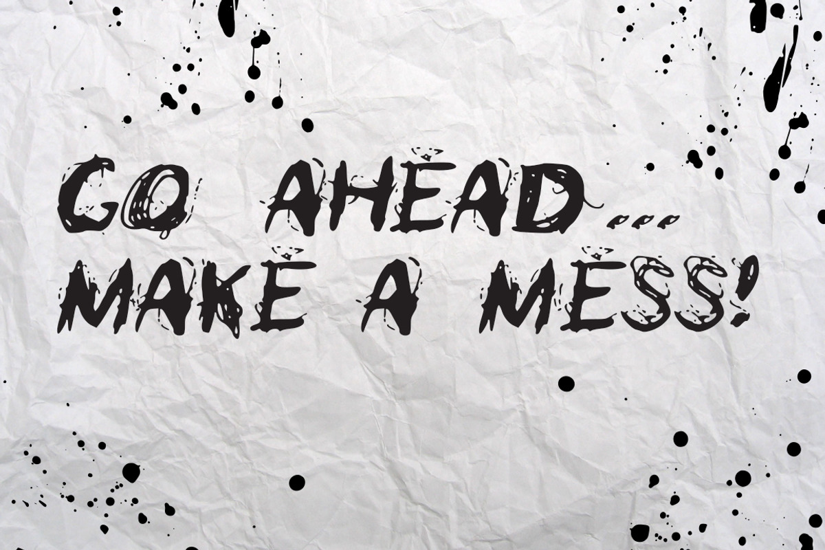 Scribly - a perfectly messy font, a Sans Serif Font by Mike Brennan Art ...