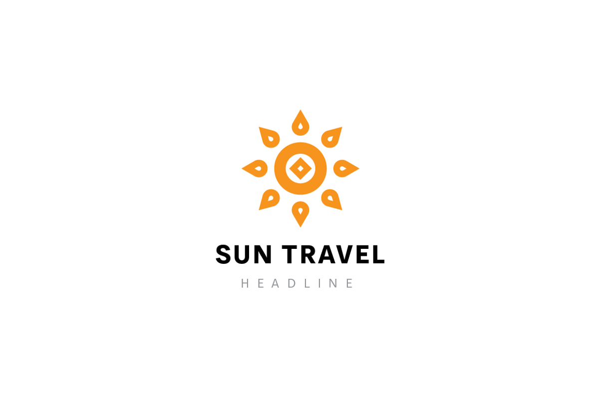 Sun travel logo template., a Branding & Logo Template by Anton Akhmatov