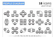 People Diagram & Network Icons | Icons ~ Creative Market