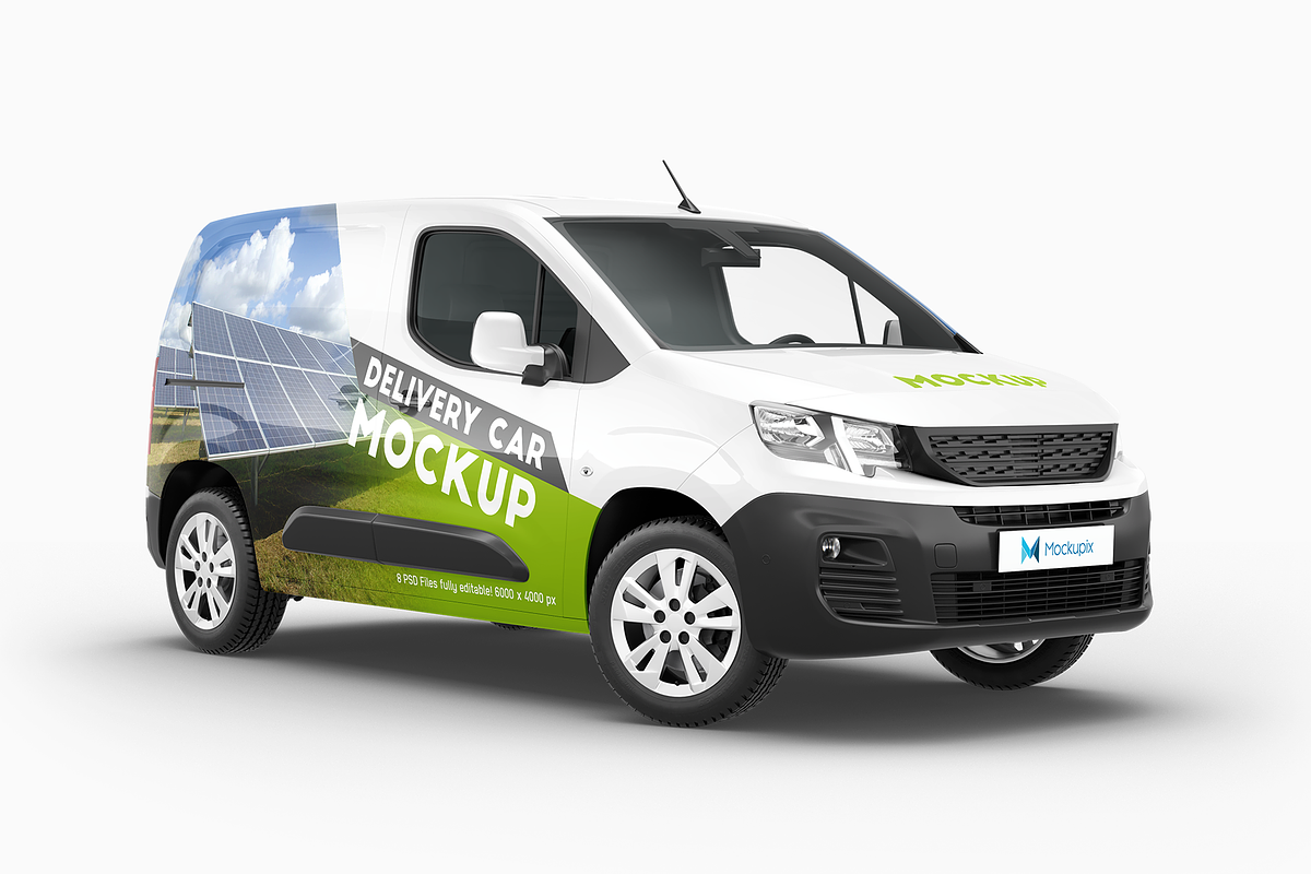 Delivery Car Mockup 5, an Advertising Mockup by Mockupix