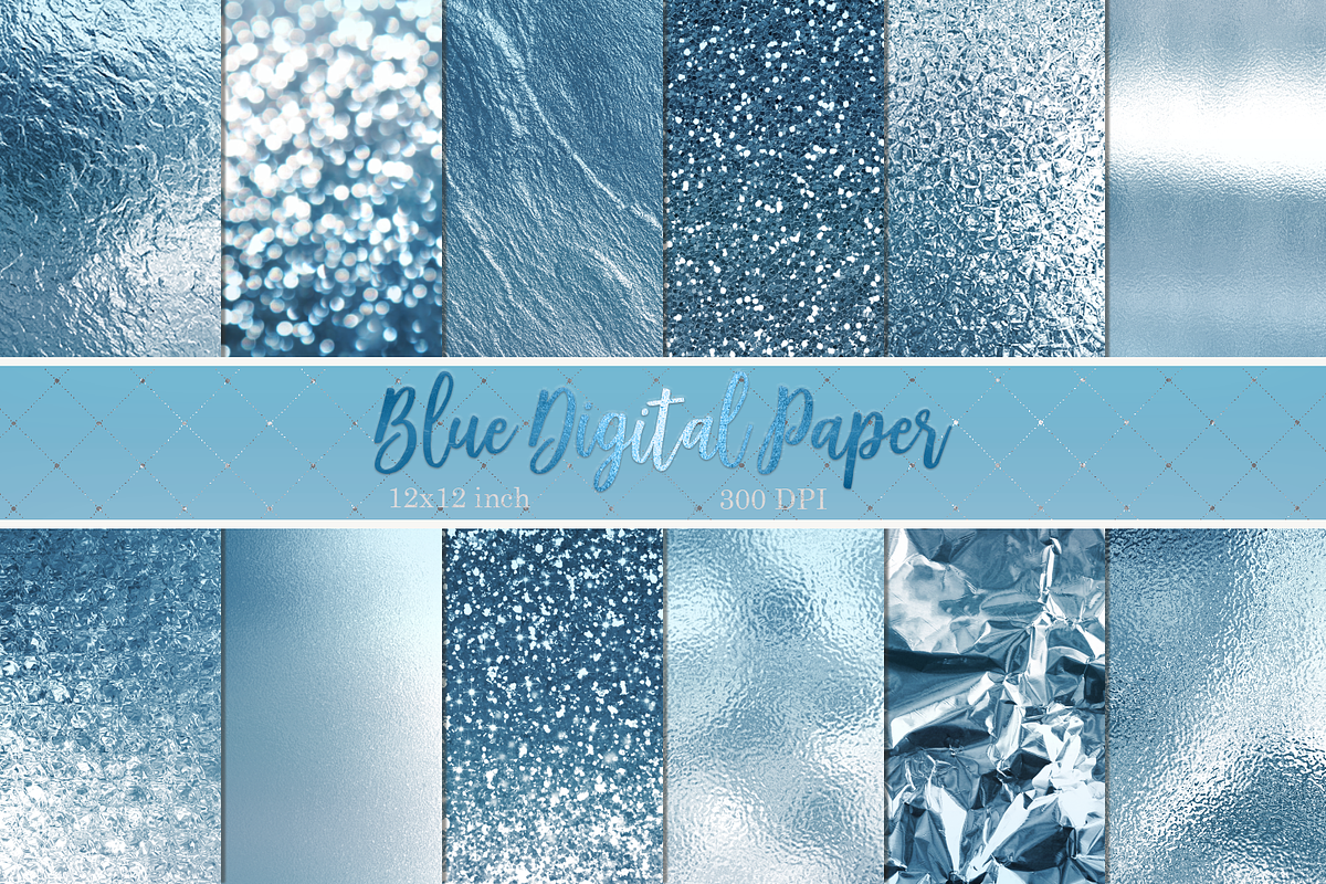 Blue Digital Paper, a Texture Graphic by Photohacklovers