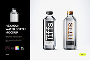 Hexagon Water Bottle Mockup, a Packaging Mockup by TIFFS