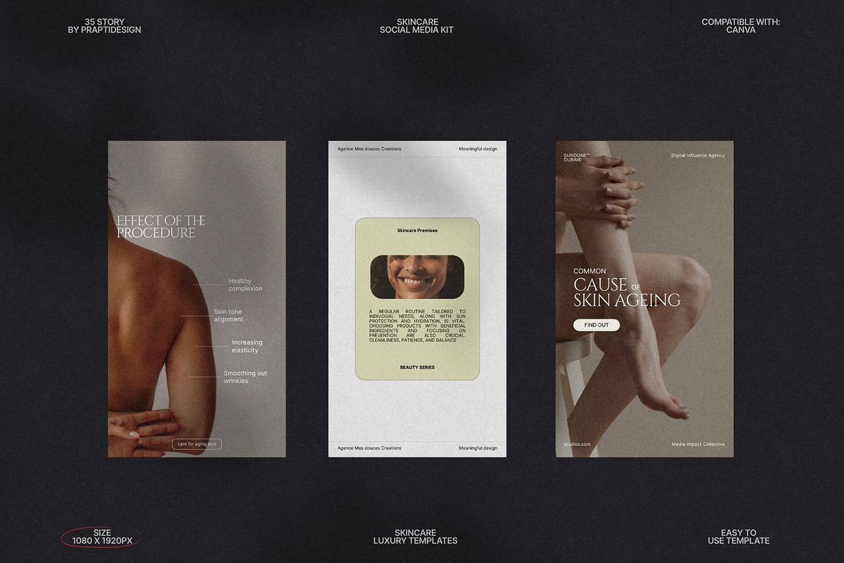 Minimal Skincare Story Templates
