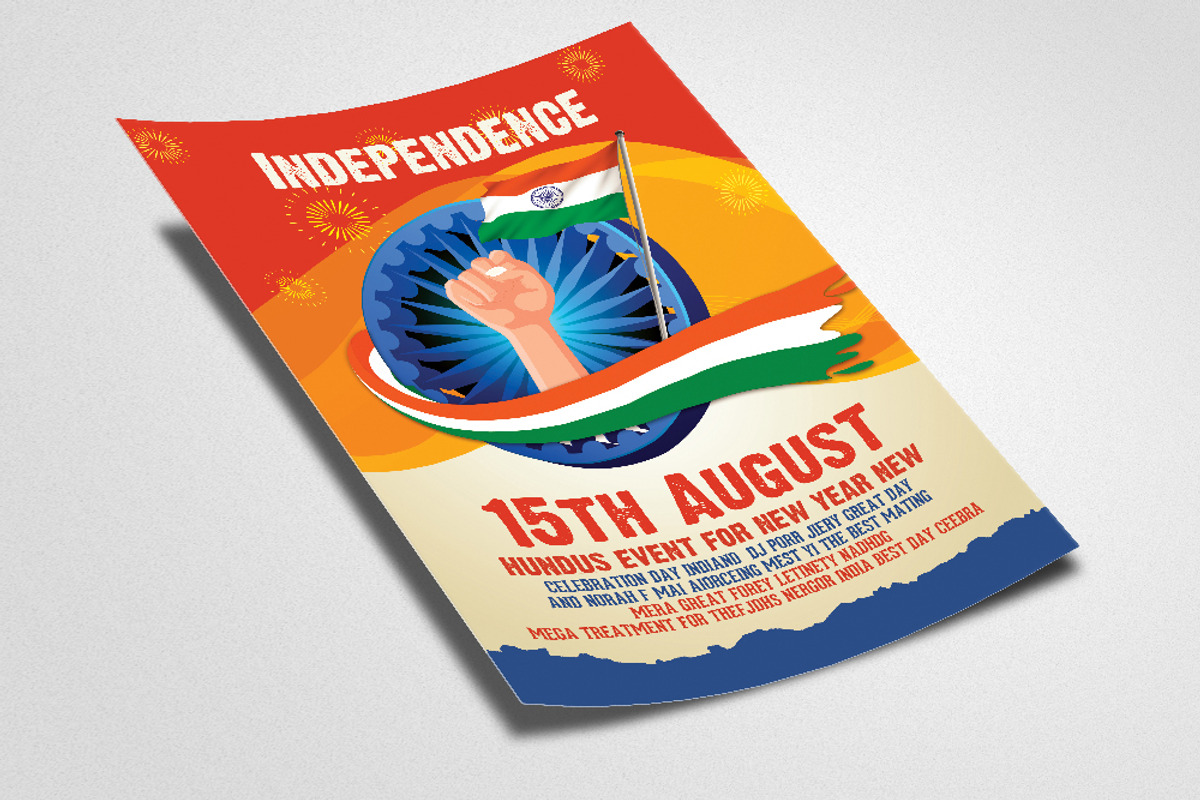 Indian Independence Day Flyer, a Flyer Template by Psd Templates