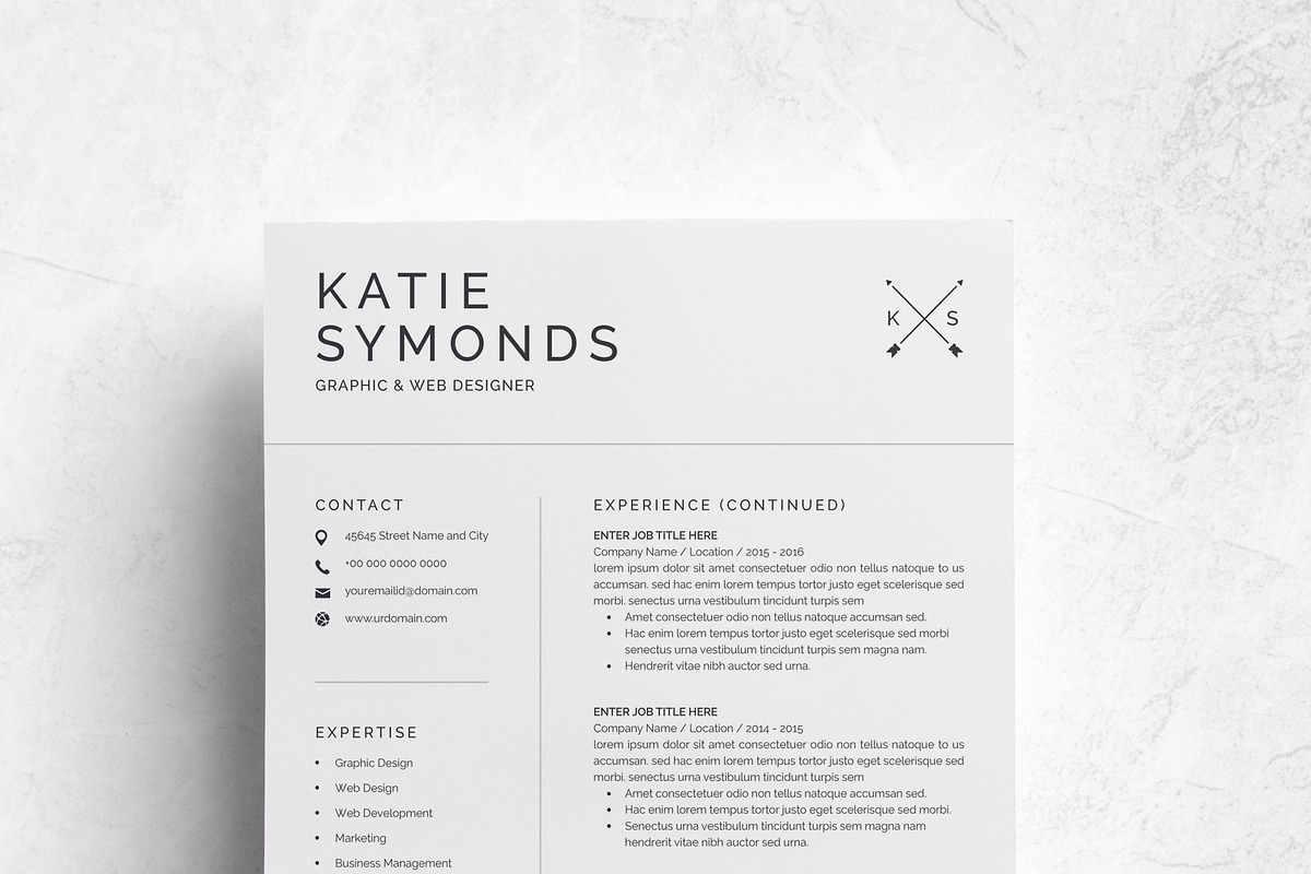 Simple & Clean Resume Template, a Resume Template by TemplatesForest