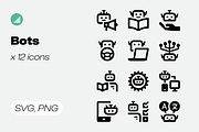 12 Bot Icons / Basicons