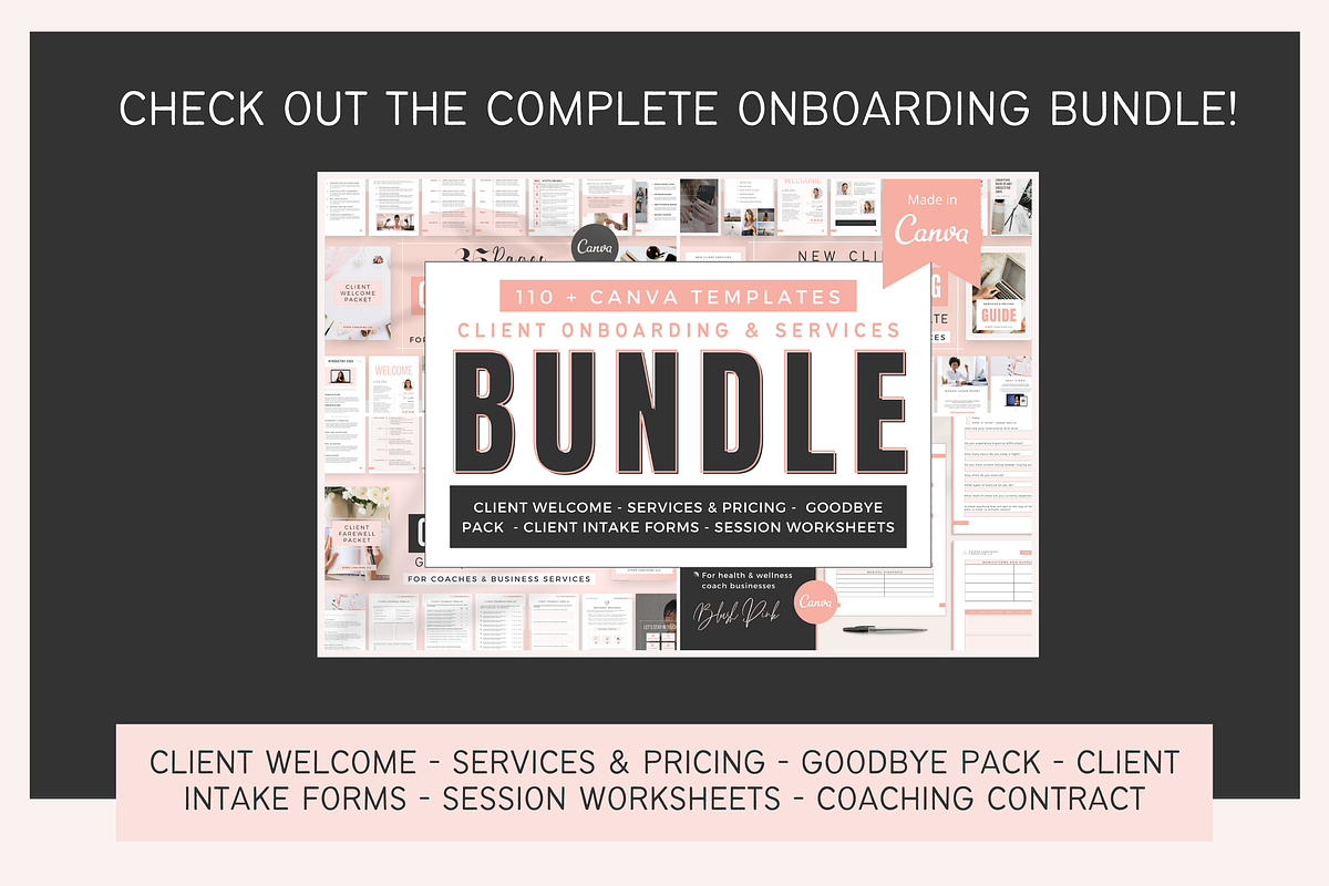 Client Intake Form Canva Template, a Brochure Template by Designs by ...
