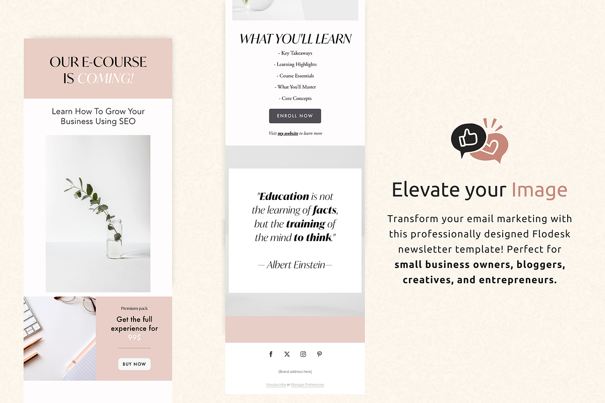 Flodesk Newsletter Template, an Email Template by PittaFinePrint ...