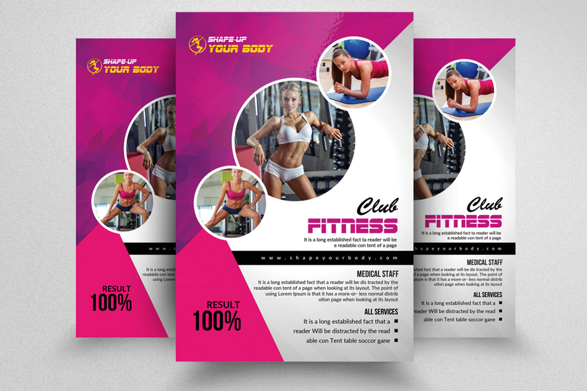 10 Fitness Flyer Bundle Vol.01, a Flyer Template by Design Up