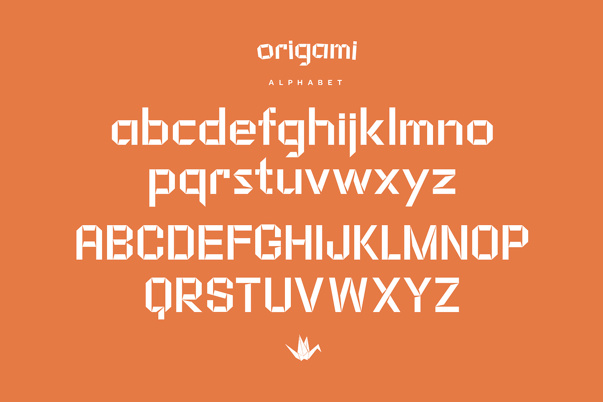 ORIGAMI Font + Elements