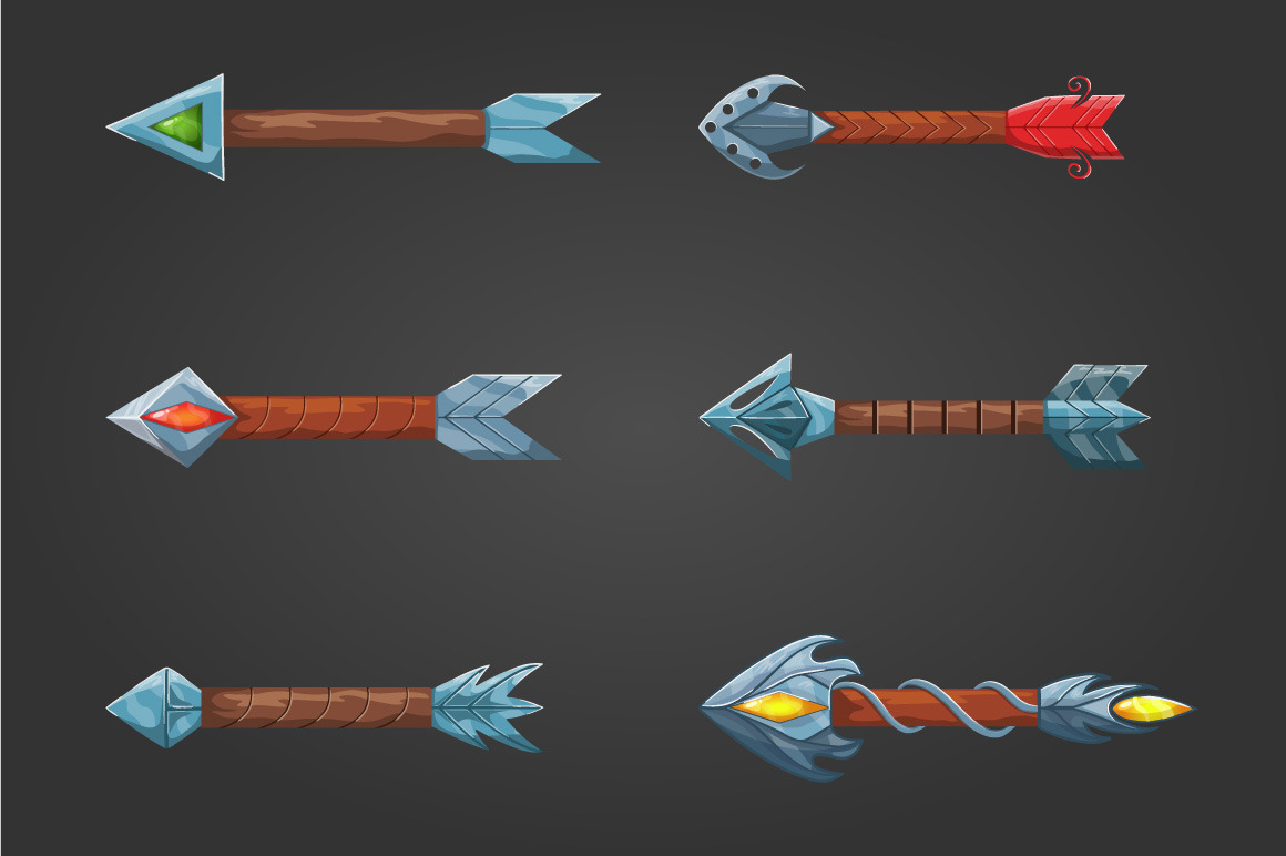 Set of fantastic cartoon arrows, a Templates & Theme by RybakovaAnn