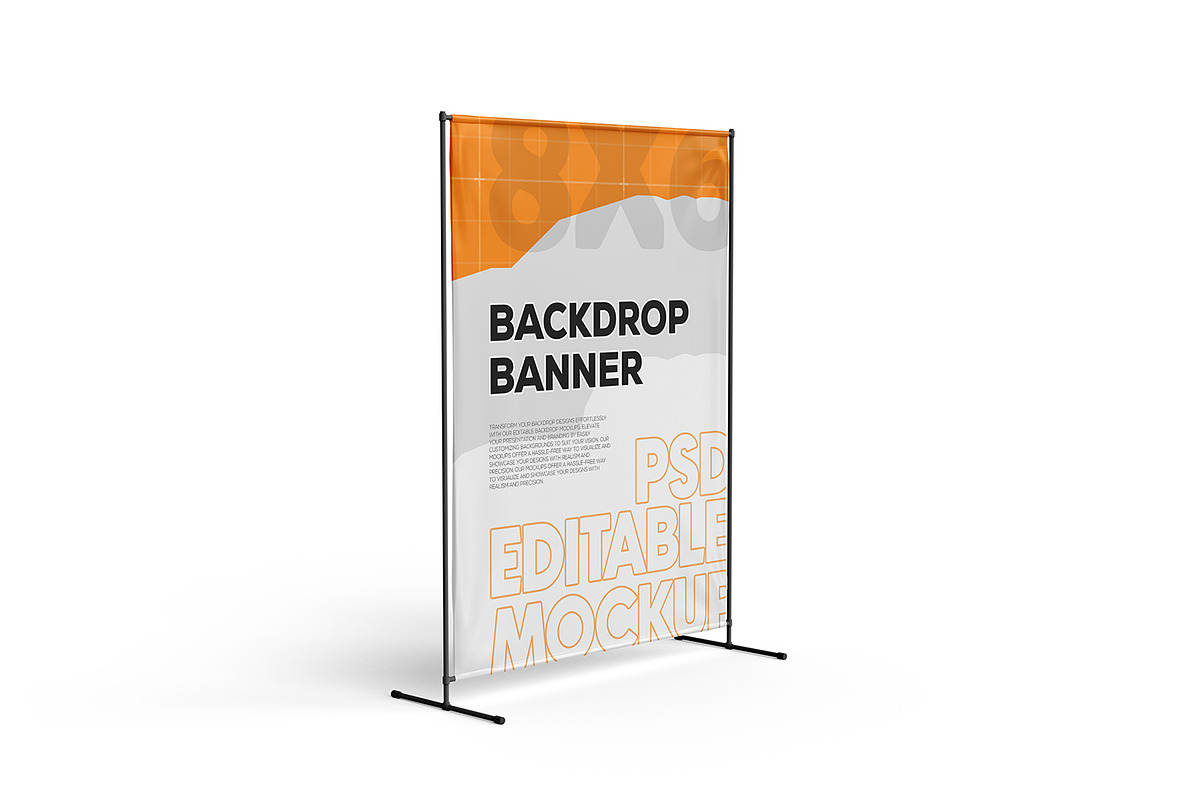 Vertical Backdrop Ads Banner Mockup, an Advertising Mockup by Ram ...