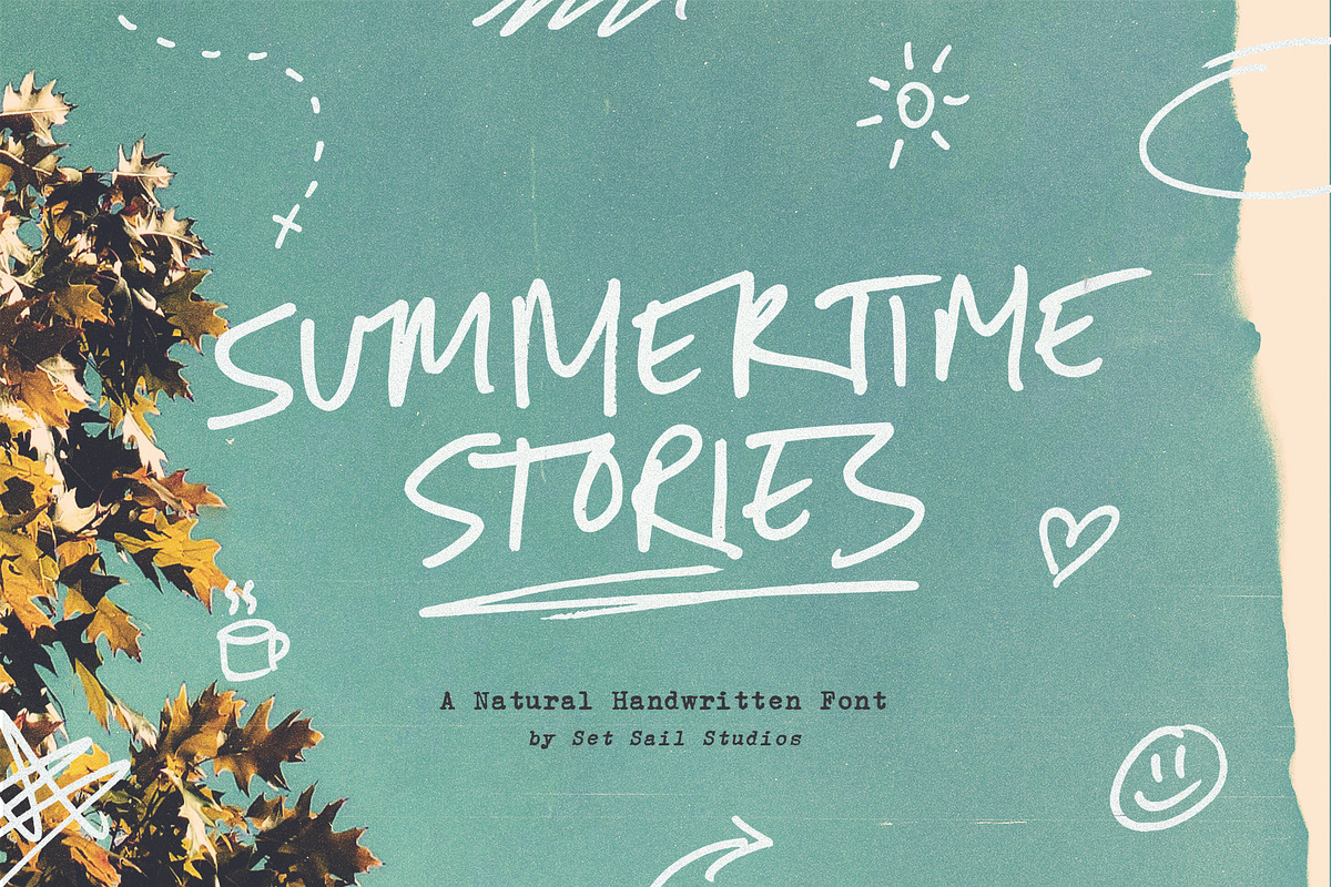 Summertime Stories, a Handwritten Font by Sam Parrett