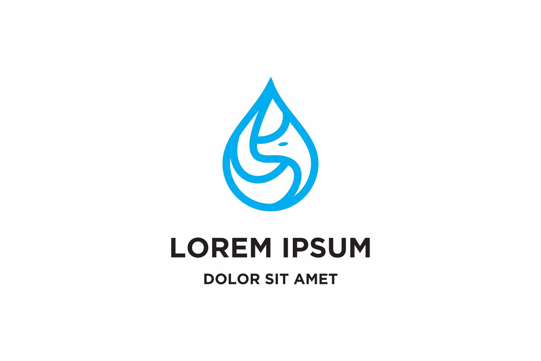 fox water logo icon, a Branding & Logo Template by ZHR Creative